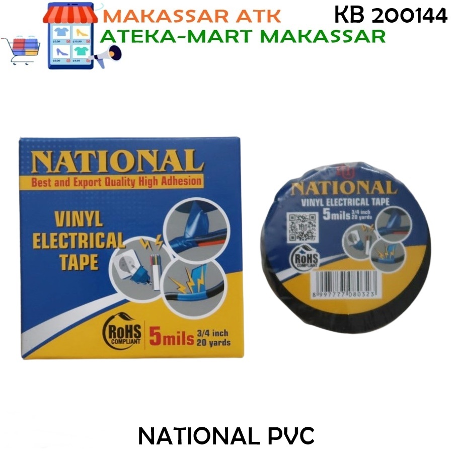 Jual [1ROLL] NATIONAL PVC TAPE / ISOLASI LISTRIK | Shopee Indonesia