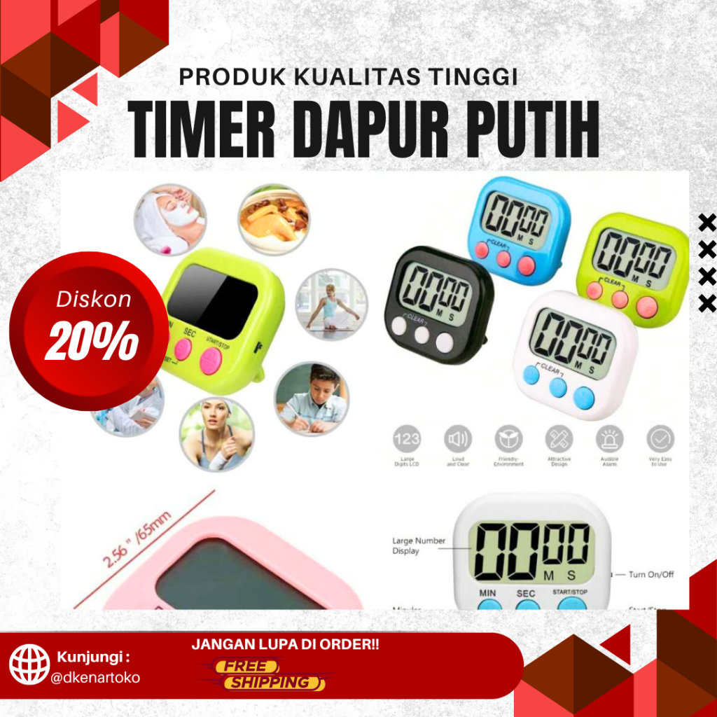 Jual Pengatur Waktu Masak Stopwatch Alarm||Stopwatch Alarm Clock Warna ... Jual Pengatur Waktu Masak Stopwatch Alarm||Stopwatch Alarm Clock Warna ...