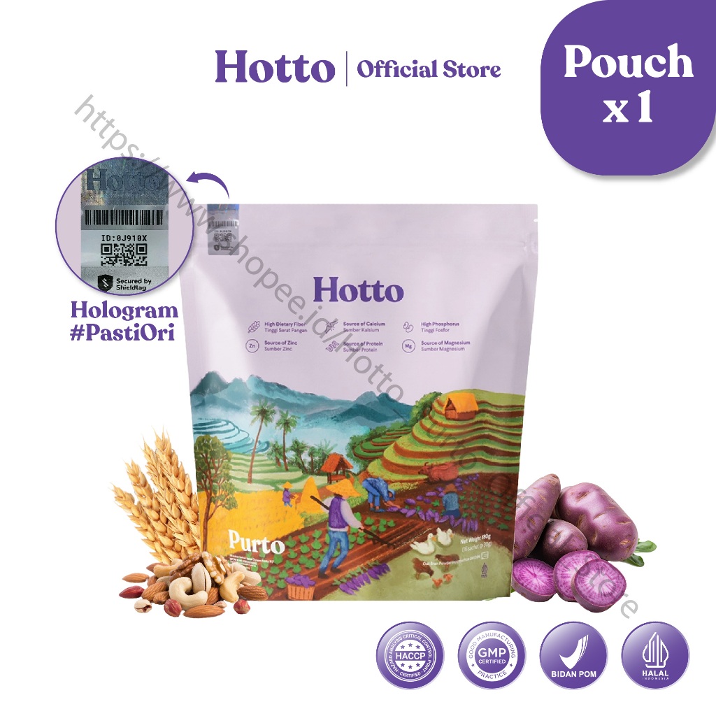 Jual HOTTO PURTO MULTIGRAIN OFFICIAL SHOP STORE 100% ORIGINAL 1 Pouch (16 Sachet) | Shopee Indonesia
