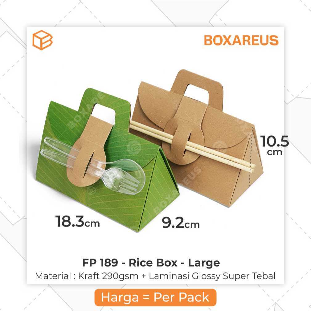 Jual Kotak Dus Kemasan Rice Pack Bungkus Nasi Kertas Makanan Lunch Box ...