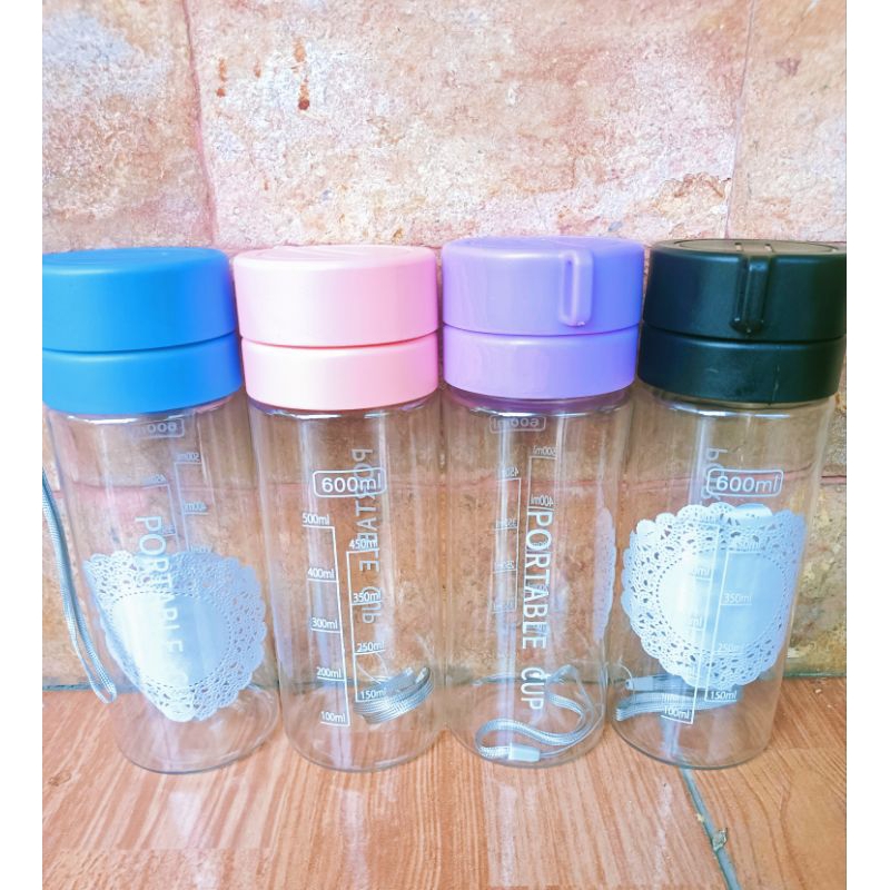 Jual Portable Cup Tanpa Box 600ml / Portable Cup / Botol Minum ...