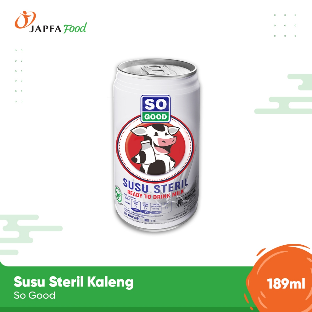 Jual So Good Susu Sapi Steril Kaleng / Can 189ml | Shopee Indonesia