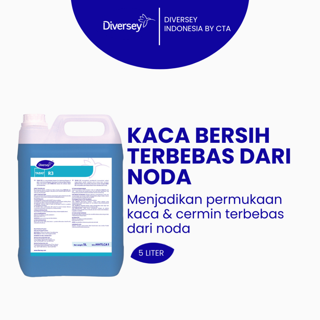 Jual Diversey Taski R3 ( 5 Liter ) - Penghilang Noda / Jamur DI Kaca ...