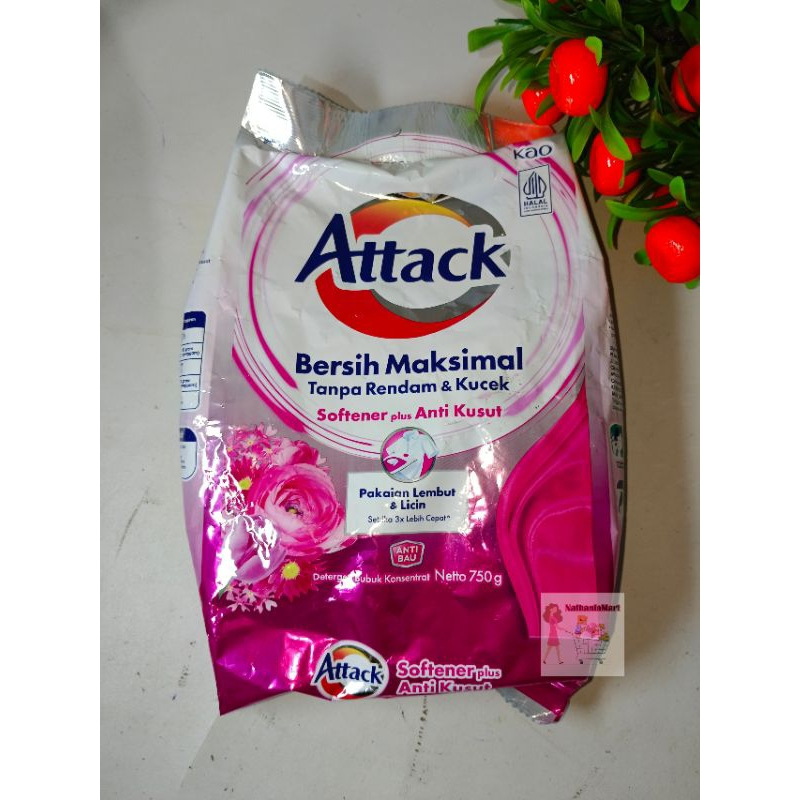Jual Attack Plus Softener 750Gr 1200Gr Deterjen Pakaian Konsentrat / Attack Deterjen Bubuk 750Gr ...