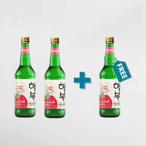 Jual Buy 2 Get 1 Free Happy Soju Strawberry 360ml ( 3 botol ) | Shopee ...