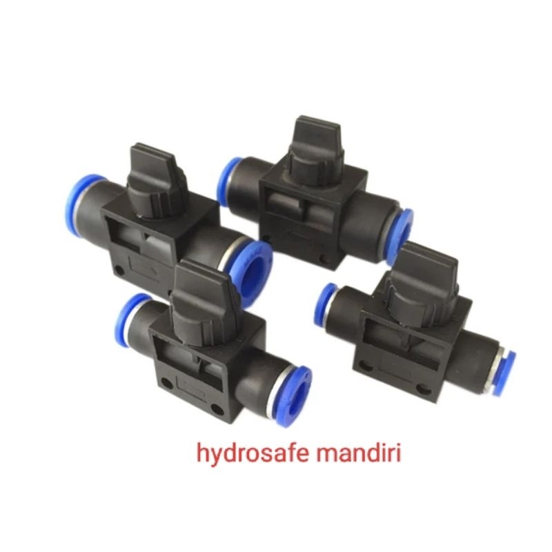 Jual Fitting stop valve pneumatic selang 8 mm MHVFF/HVFF 8 | Shopee Indonesia
