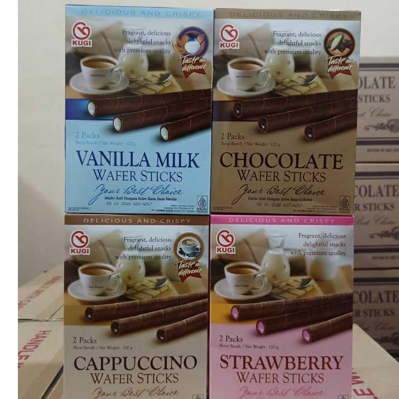Jual kugi wafer stik box 100gr 1 karton isi 24 | Shopee Indonesia