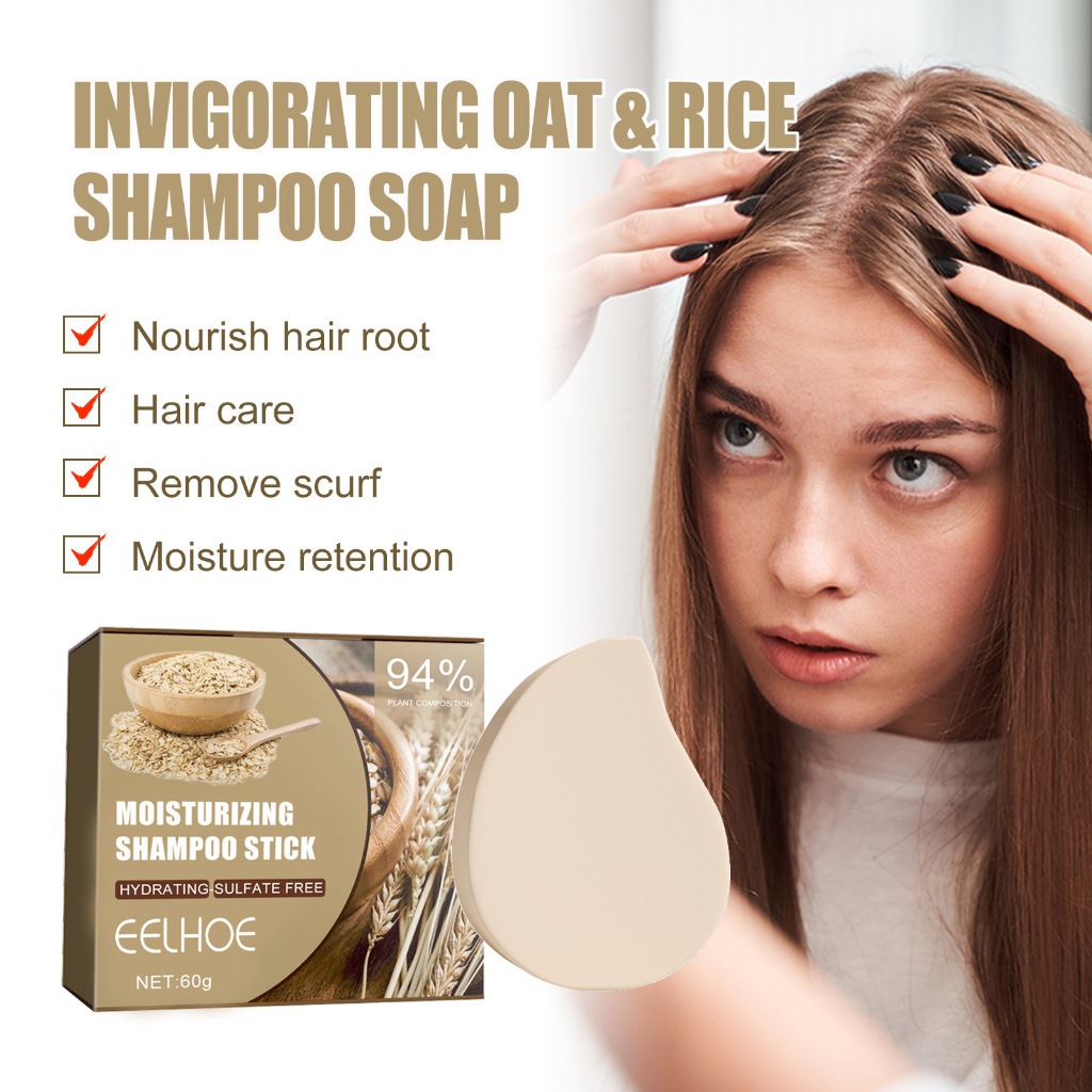 Jual EELHOE Invigorating Oat & Rice Shampoo Soap Rice Soap Hair Growth ...