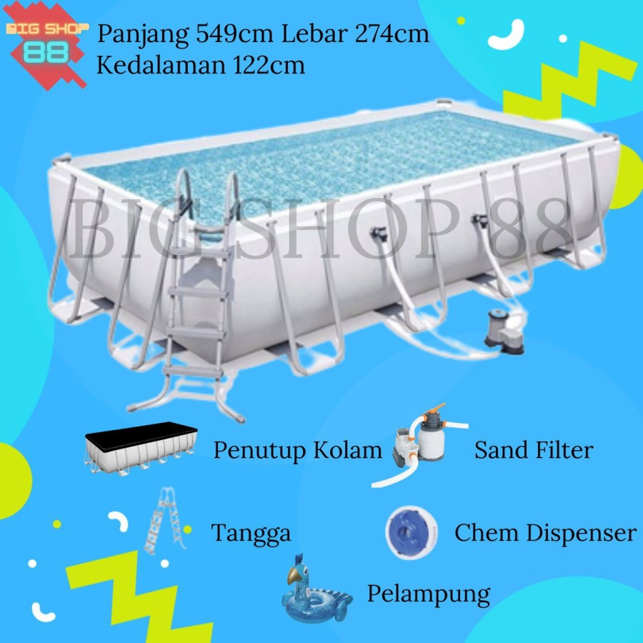 Jual BESTWAY KOLAM RENANG PORTABLE KOLAM RENANG ANAK JUMBO PRISM FRAME ...