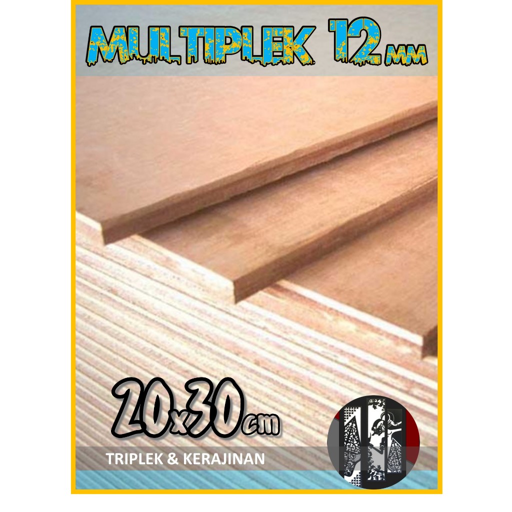 Jual Triplek 12mm 20x30 cm | Multiplek Plywood 12 mm 20x30 | 20 x 30 ...