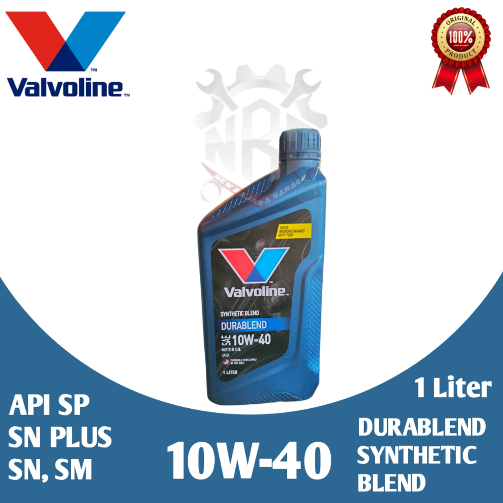 Jual VALVOLINE DURABLEND SN PLUS 10W-40 - Bensin oil (liter) | Shopee Indonesia