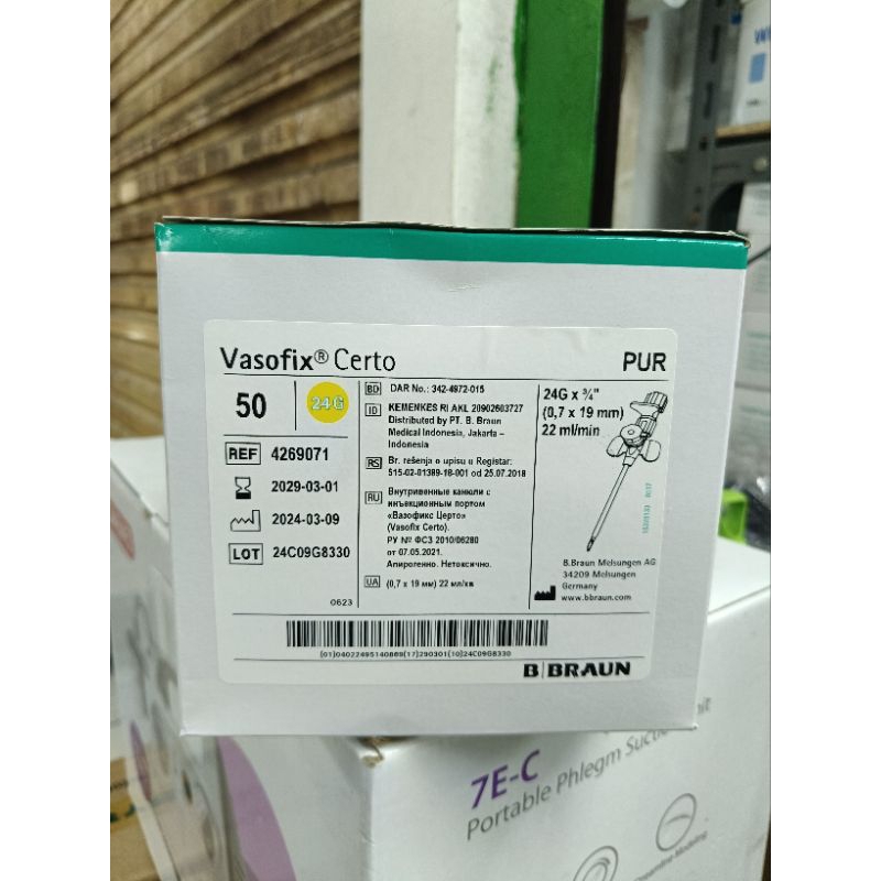 Jual Vasofix 24 G BBraun / VASOFIX CERTO 24G B BRAUN / IV Canula 24 G ...