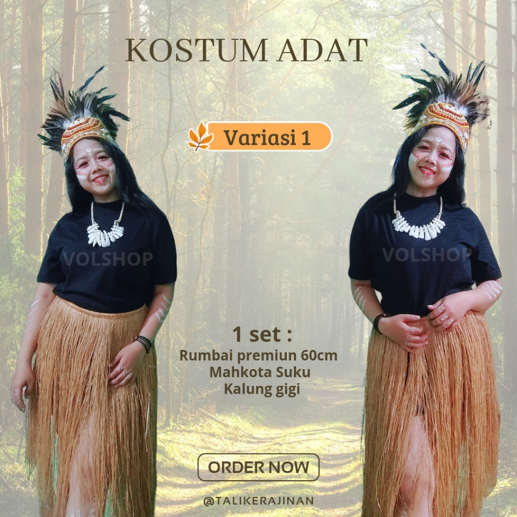 Jual KOSTUM ADAT KARNAVAL PAKAIAN TRADISIONAL PAPUA IRIAN ANAK/DEWASA ...