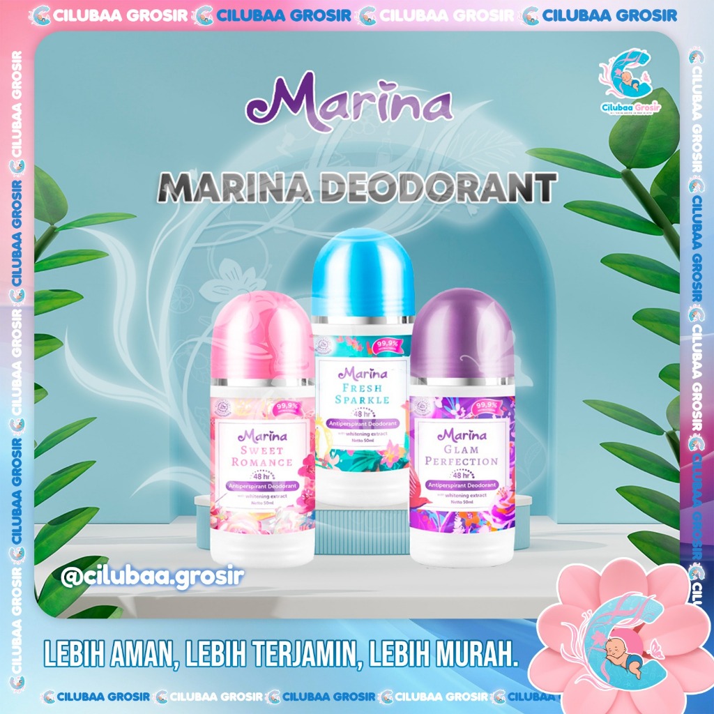 Jual MARINA Anti Perspirant Deodorant 50ml || Marina Deodorant Tahan 48 ...