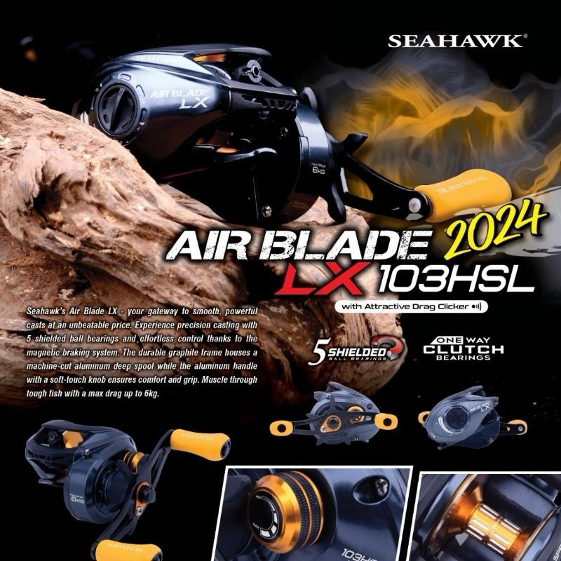 Jual REEL BC SEAHAWK AIRBLADE LX 103HSL 2024 | BAITCASTING | CASTING ...