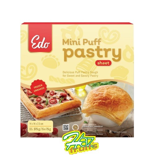 Jual EDO Mini Puff Pastry Sheet Adonan Kulit Pastry Lembaran 375gr ...
