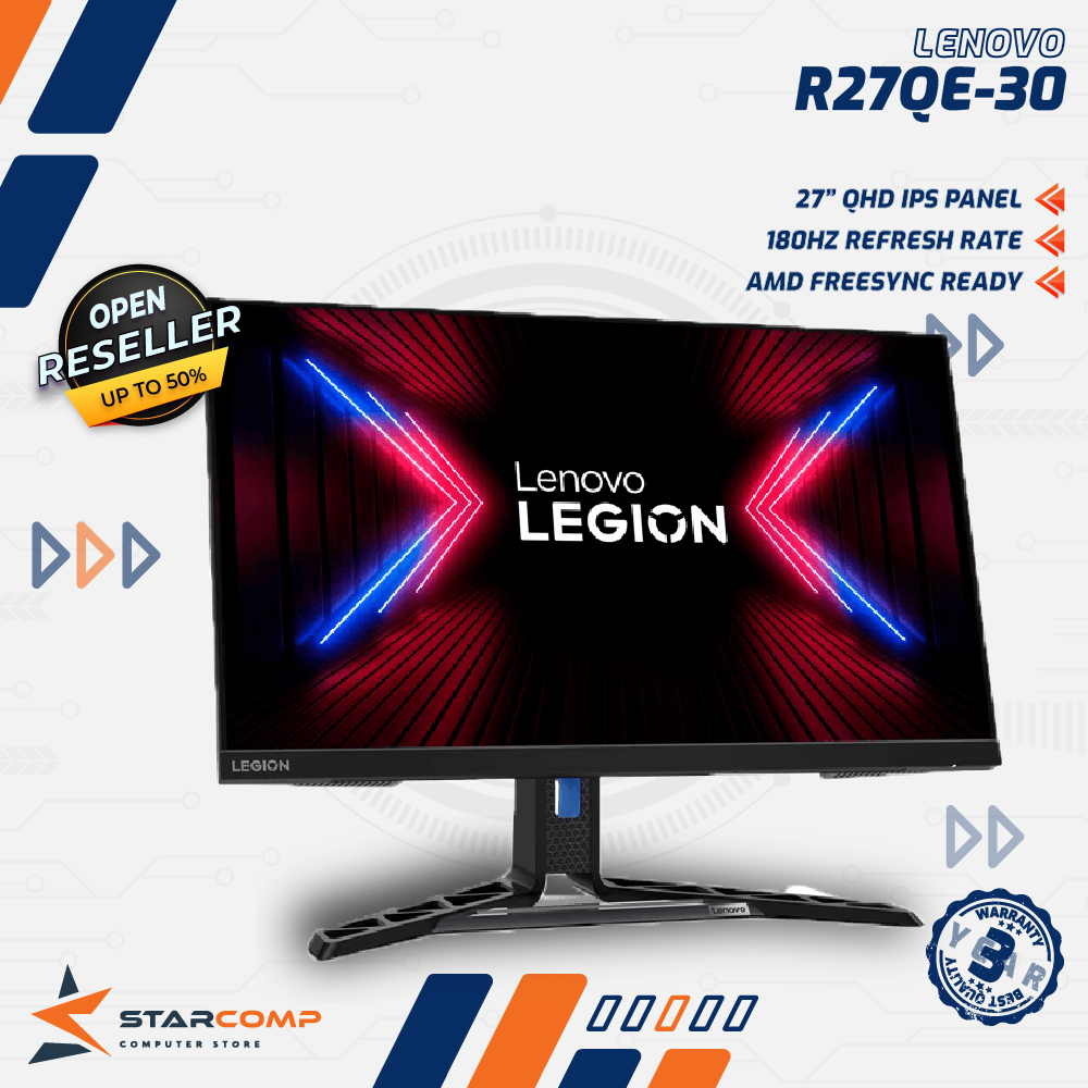 Jual Lenovo Legion R27QE LED Monitor 27" IPS 2K 180Hz 0.5ms Ergonomics ...