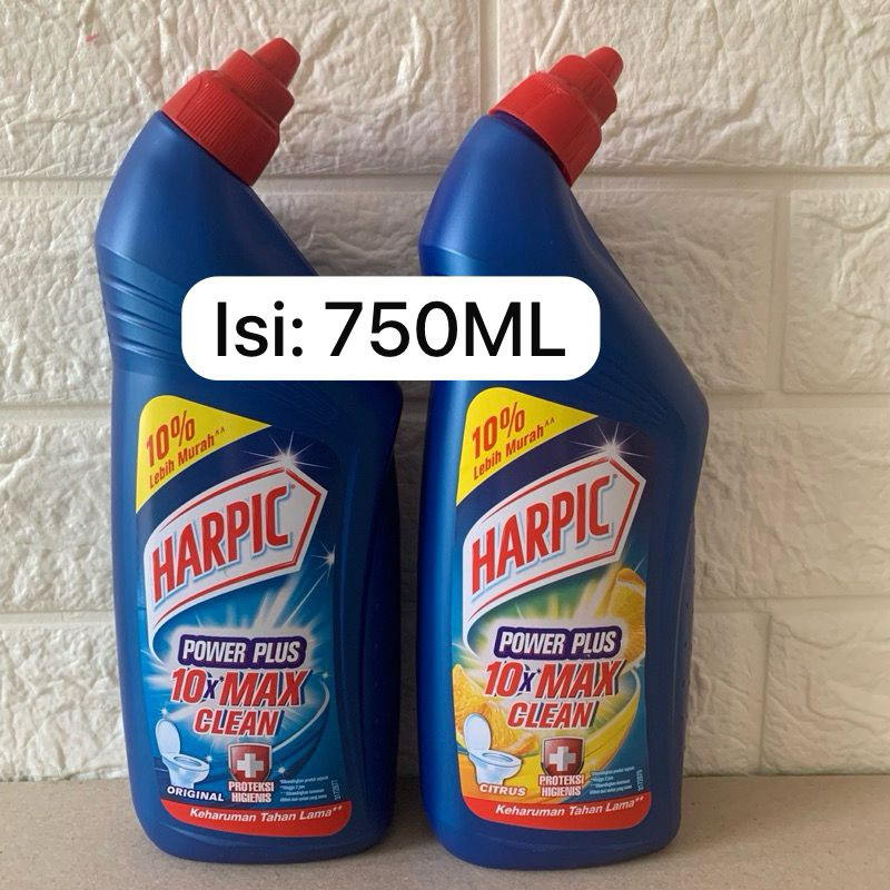 Jual Harpic Power Plus Original Citrus 10x Mac Clean 750ml Bottle [Pembersih Toilet] | Shopee ...