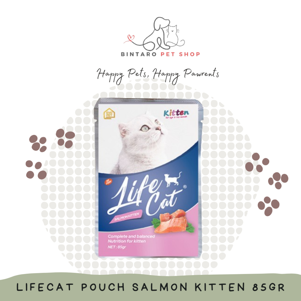 Jual LIFE CAT SALMON KITTEN POUCH 85 GR - Makanan kucing basah cat food ...
