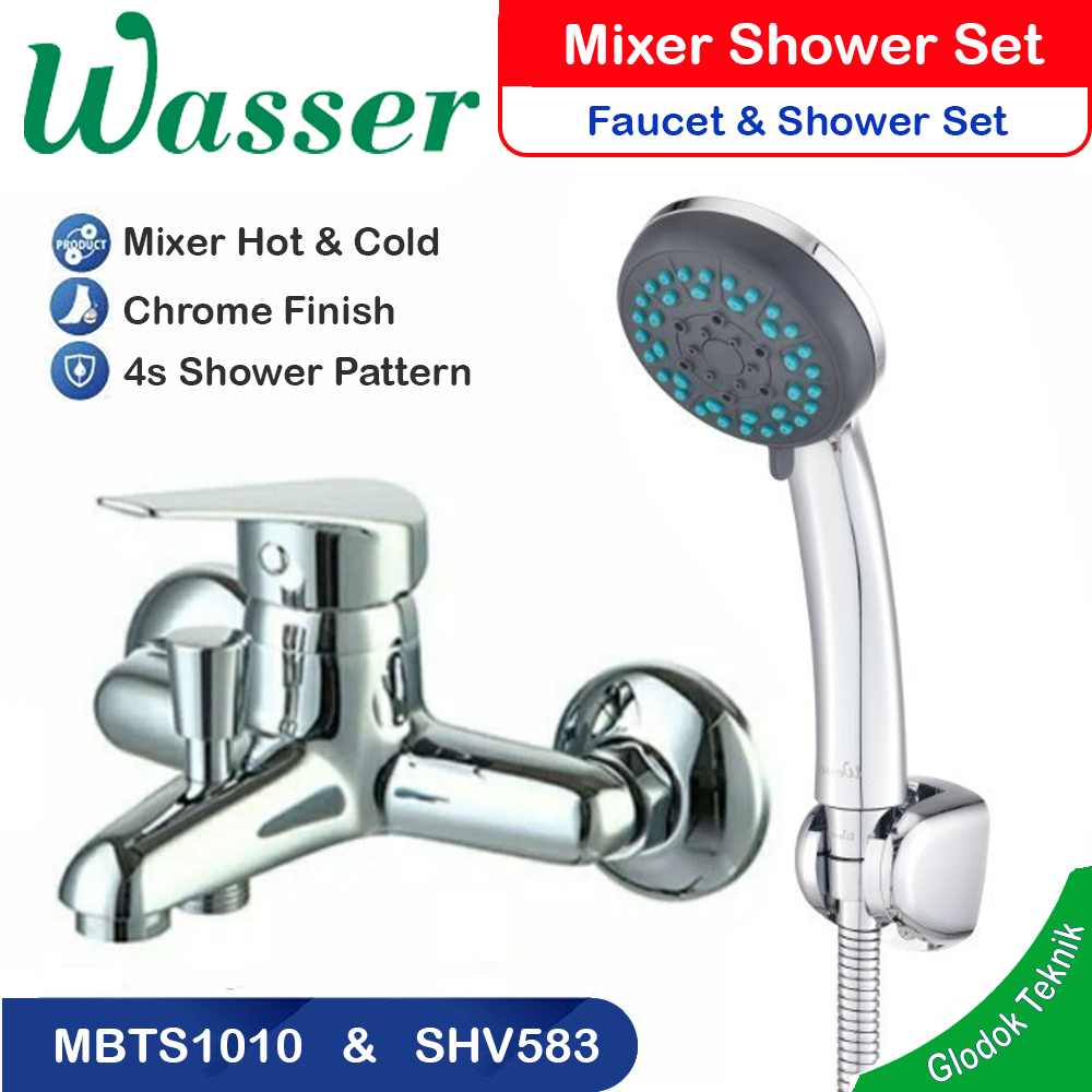 Jual Paket Shower Wasser Kran Bath Mixer MBT S1010 & Shower SHV 583 ...