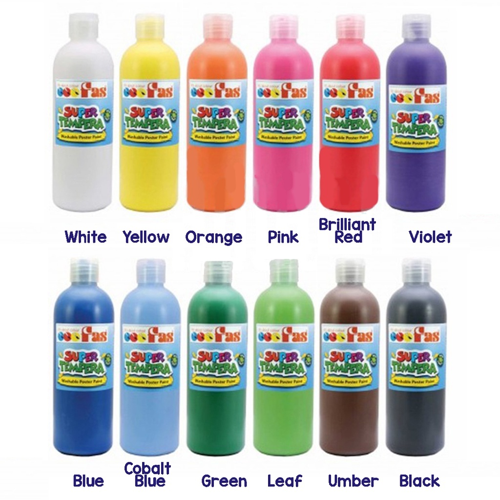 Jual FAS Cat Air 500 Ml Super Tempera Washable | Cat Lukis Cat Poster ...