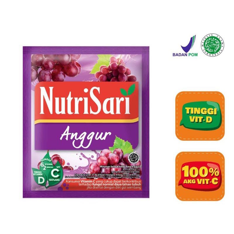 Jual MINUMAN SEGAR NUTRIFOOD NUTRISARI SACHET ISI 5 PCS | Shopee Indonesia