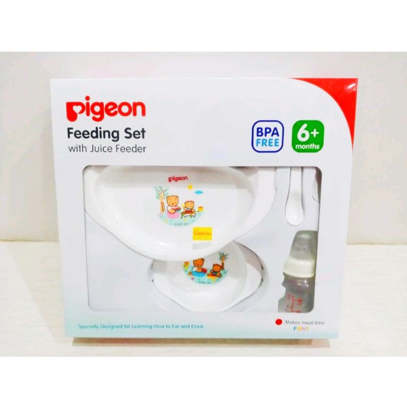 Jual Feeding set with juice feeder merek pigeon | Shopee Indonesia