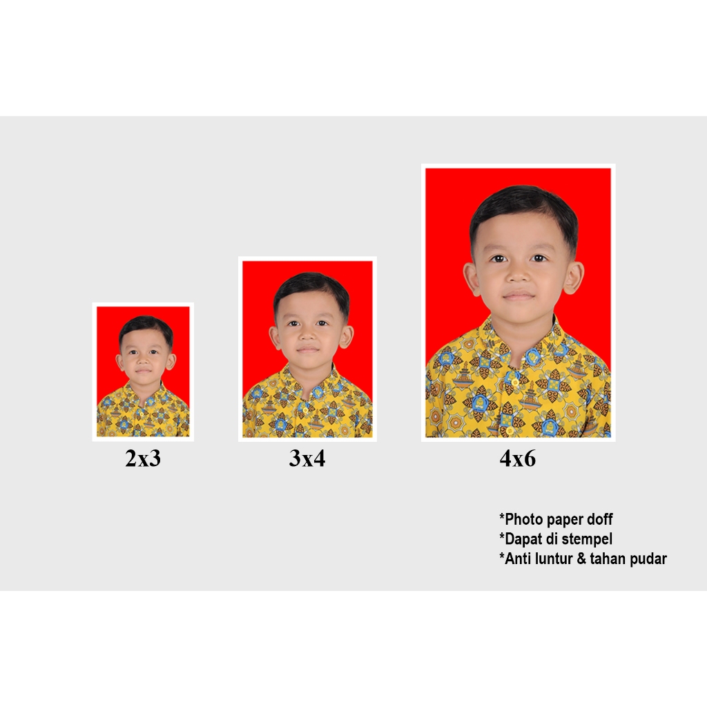 Jual Cetak pas photo/2x3/3x4/4x6 | Shopee Indonesia