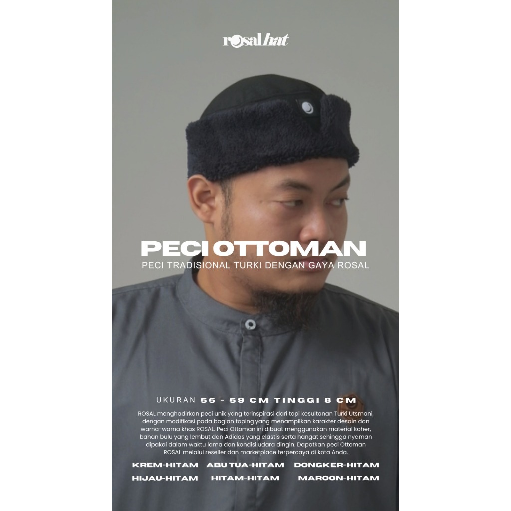 Jual Peci Ottoman Rosal Kopiah Songkok Unik Khas Topi Tradisional Turki ...