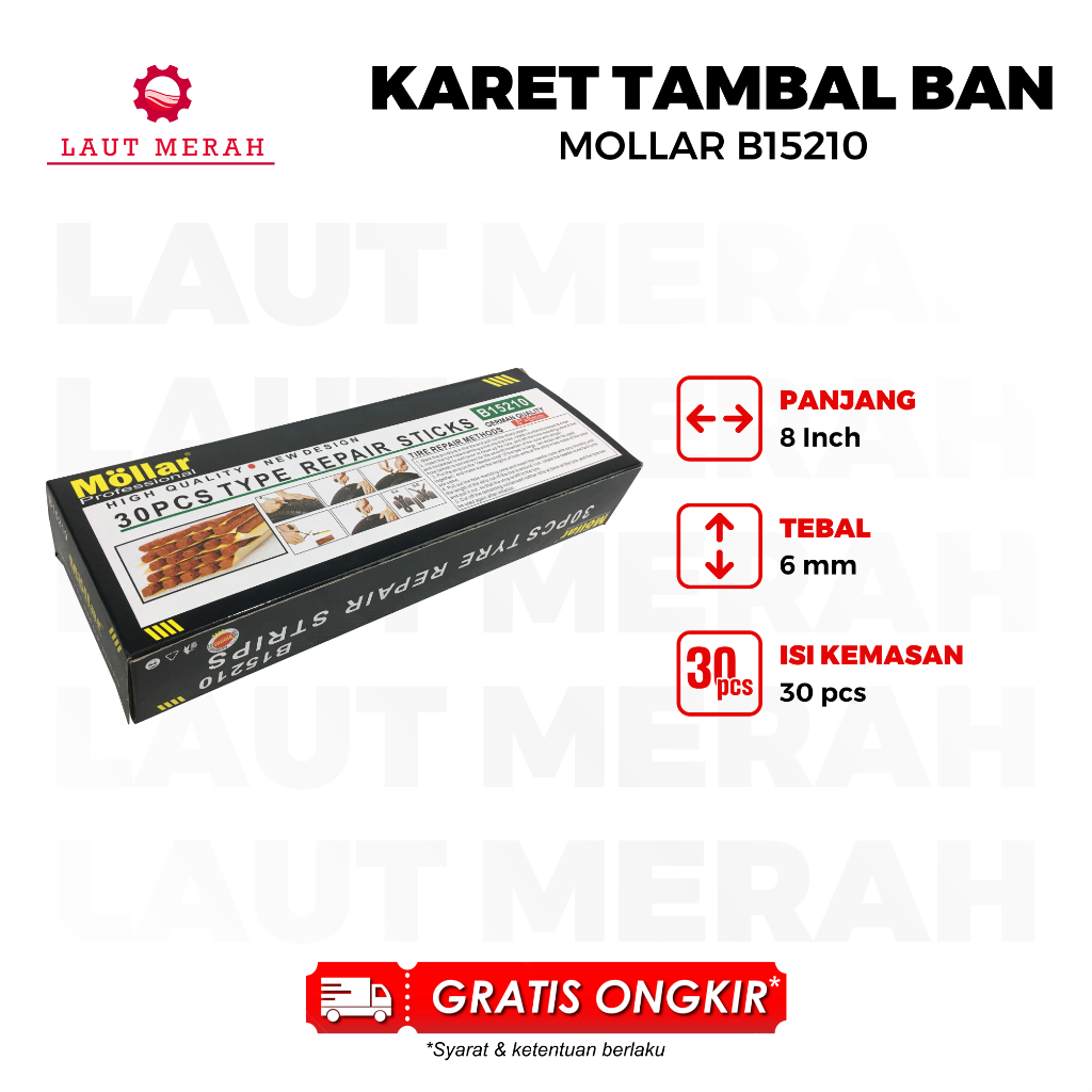 Jual MOLLAR SATUAN REFILL KARET ALAT TAMBAL BAN TUBLES CACING MOTOR ...