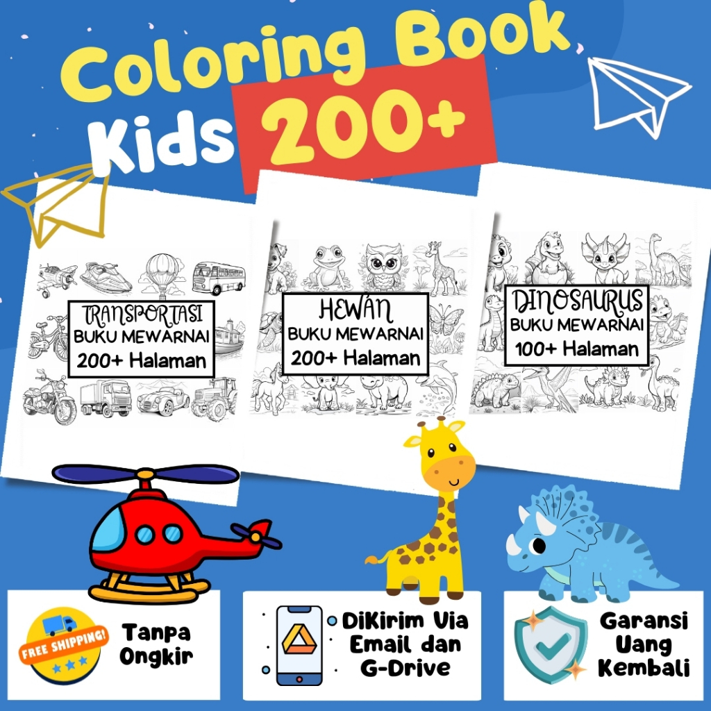 Jual Buku Mewarnai Dunia Hewan dan Transportasi: Serunya Mewarnai ...