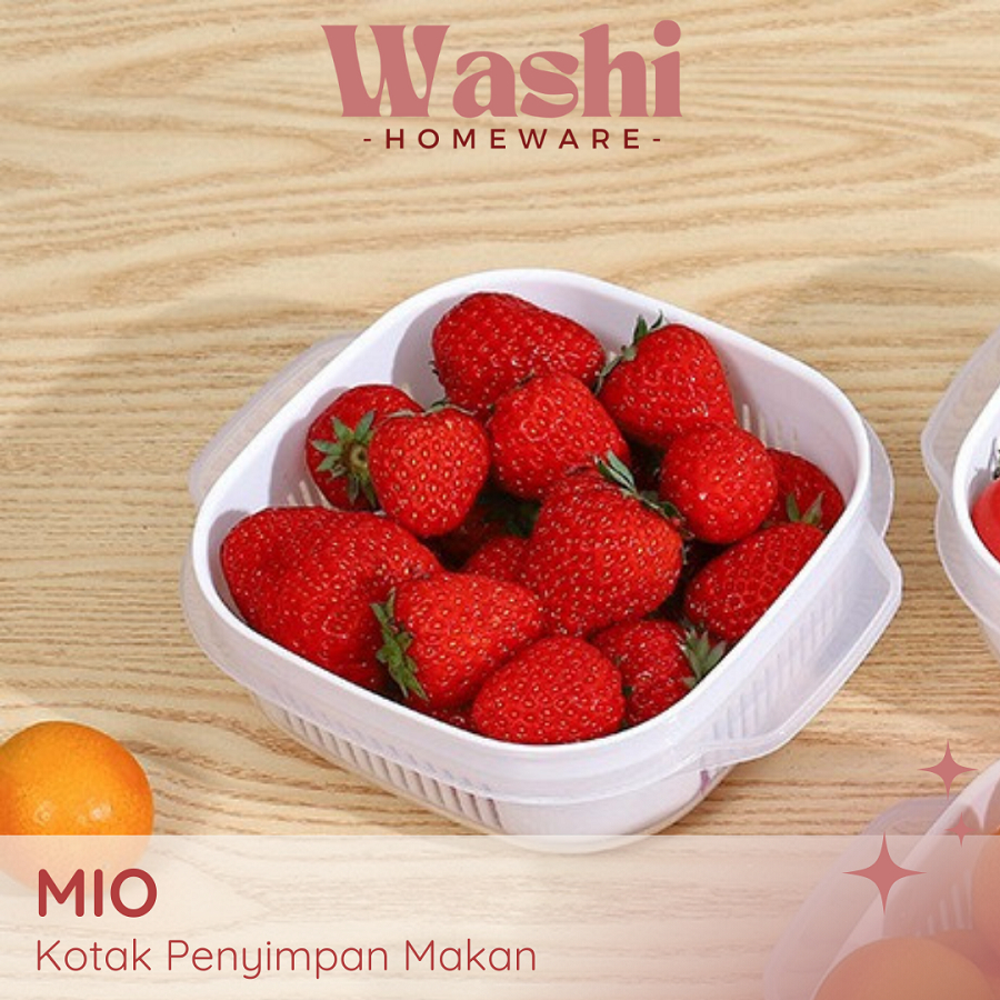 Jual WASHI - MIO Container Kulkas Nasi Serbaguna Peniris Vegetables ...