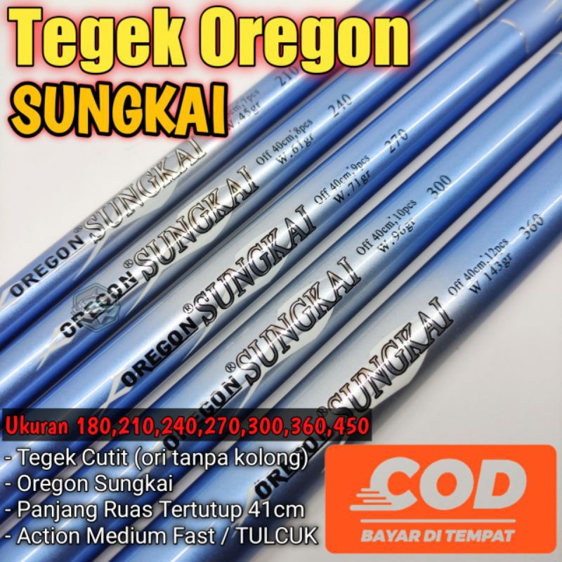 Jual # JORAN TEGEK OREGON SUNGKAI UKURAN | 180 | 210 | 240 | 270 | 300 | 360 | ( karakter ...