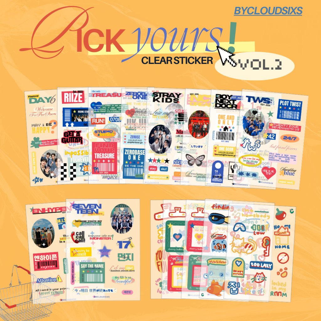 Jual STICKER Transparant Pick YOurs!! Vol 1& Vol 2 | Shopee Indonesia