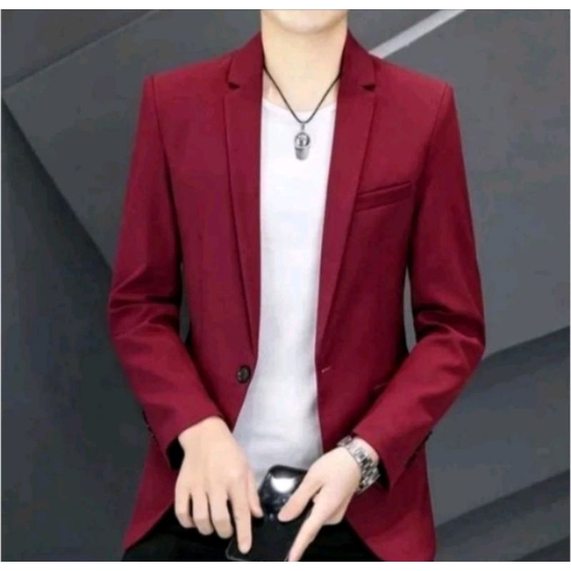 Jual jas blazer pria casual/blazer pria slim fit/jas formal | Shopee ...