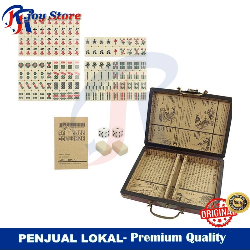 Jual 144pcs / Set Mainan Mahjong China Mini Portable Dengan Papan ...