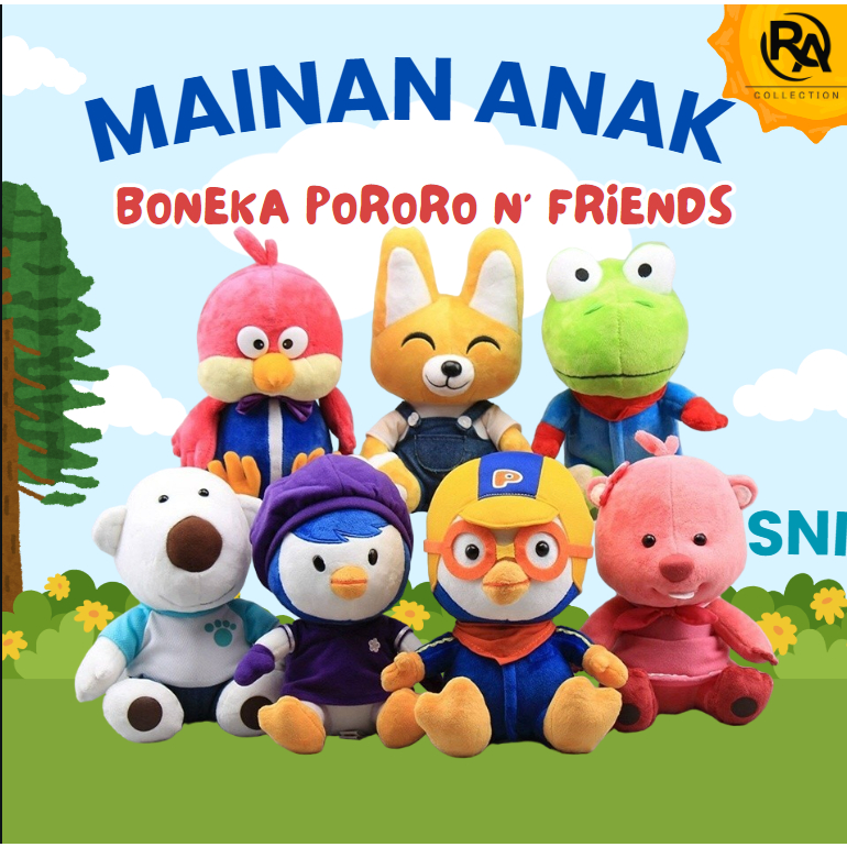 Jual Mainan Boneka Pororo and Friends Size 25 cm SNI Harga Satuan ...