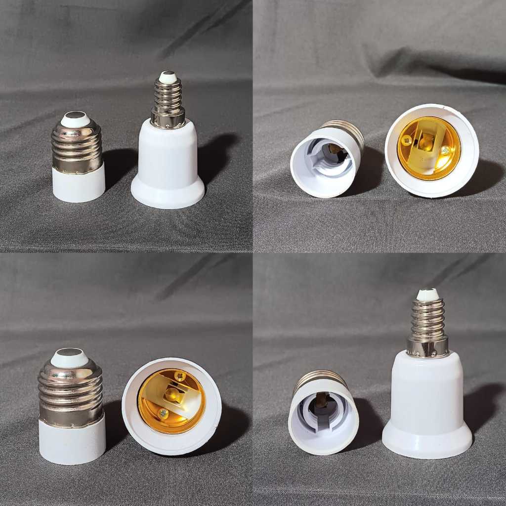 Jual Konverter Fitting Lampu E14 Ke E27 dan E27 Ke E14 Cap Lamp Light Converter Adapter | Shopee ...