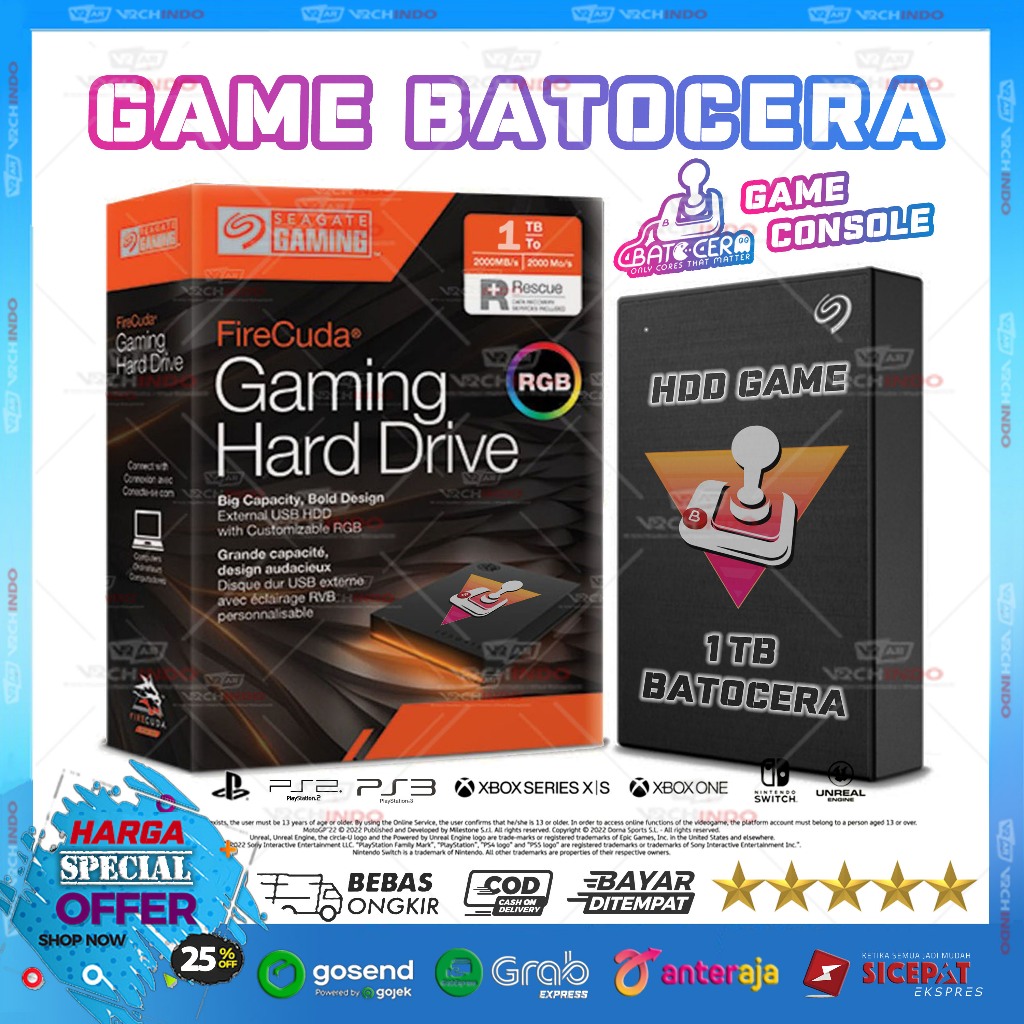 Jual 1TB Hardisk External Game Batocera / Retrobat - All in One HDD ...