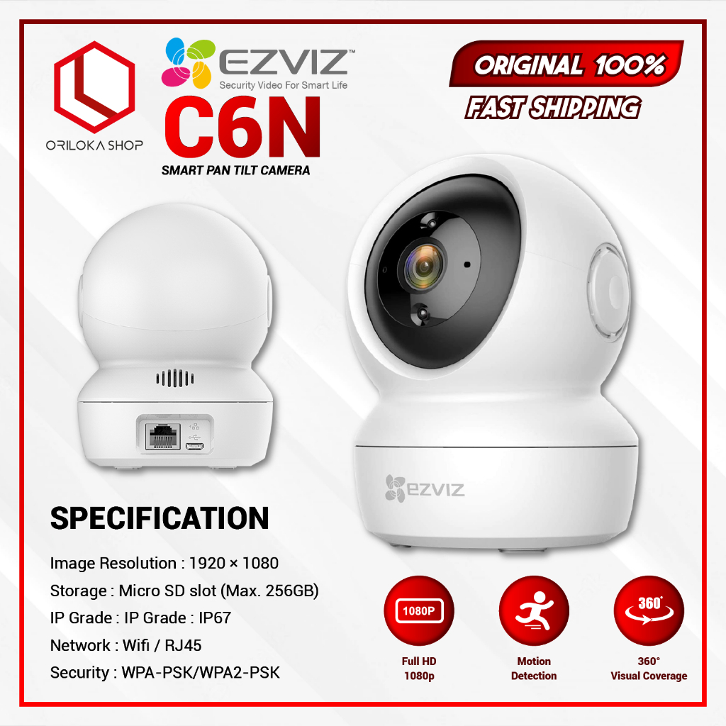 Jual EZVIZ C6N / H6C Home Dome Smart IP Camera CCTV Wifi Jarak Jauh ...