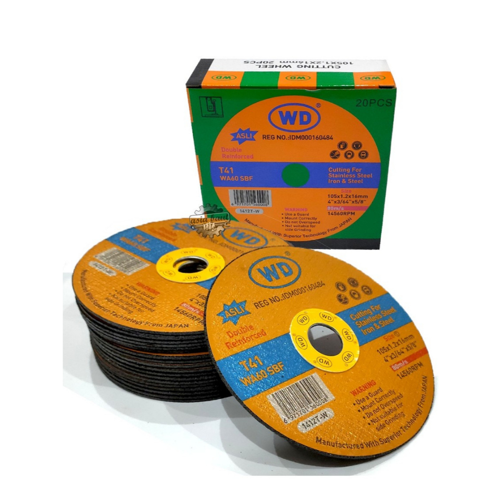 Jual Mata Gerinda Potong Tipis 4 Inch Merk WD / Cutting Wheel 4 Inch WD ...