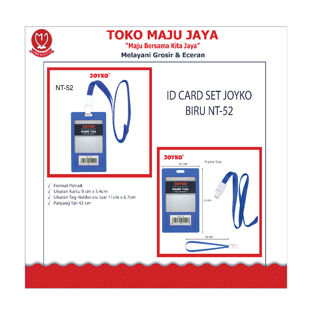 Jual ID CARD SET JOYKO BIRU NT-52 | Shopee Indonesia