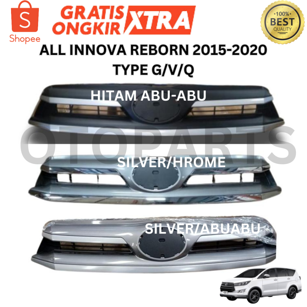 Jual GRILLE GRILL RAM DEPAN RADIATOR INNOVA REBORN TIPE G V Q 2015 2016 ...