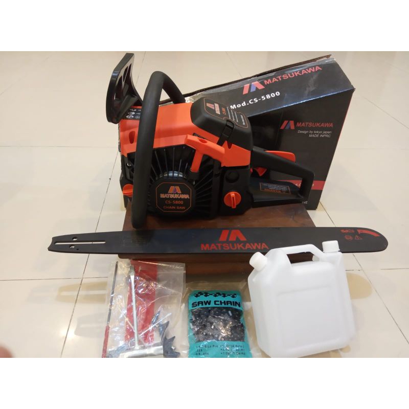 Jual mesin potong kayu matsukawa / mesin chainsaw cs 5800 bar 22 ...