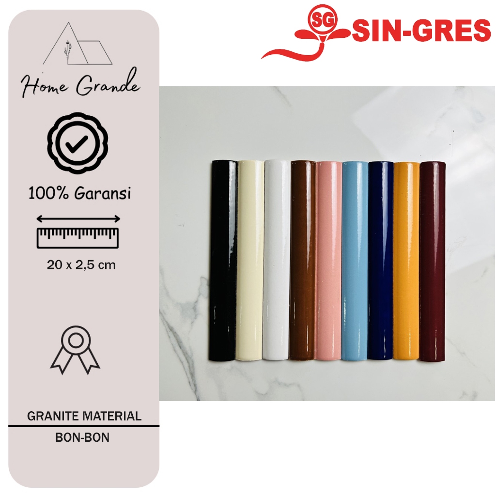 Jual list keramik Granite / bon bon / kuku macan murah 20 cm polos Ulir | Shopee Indonesia