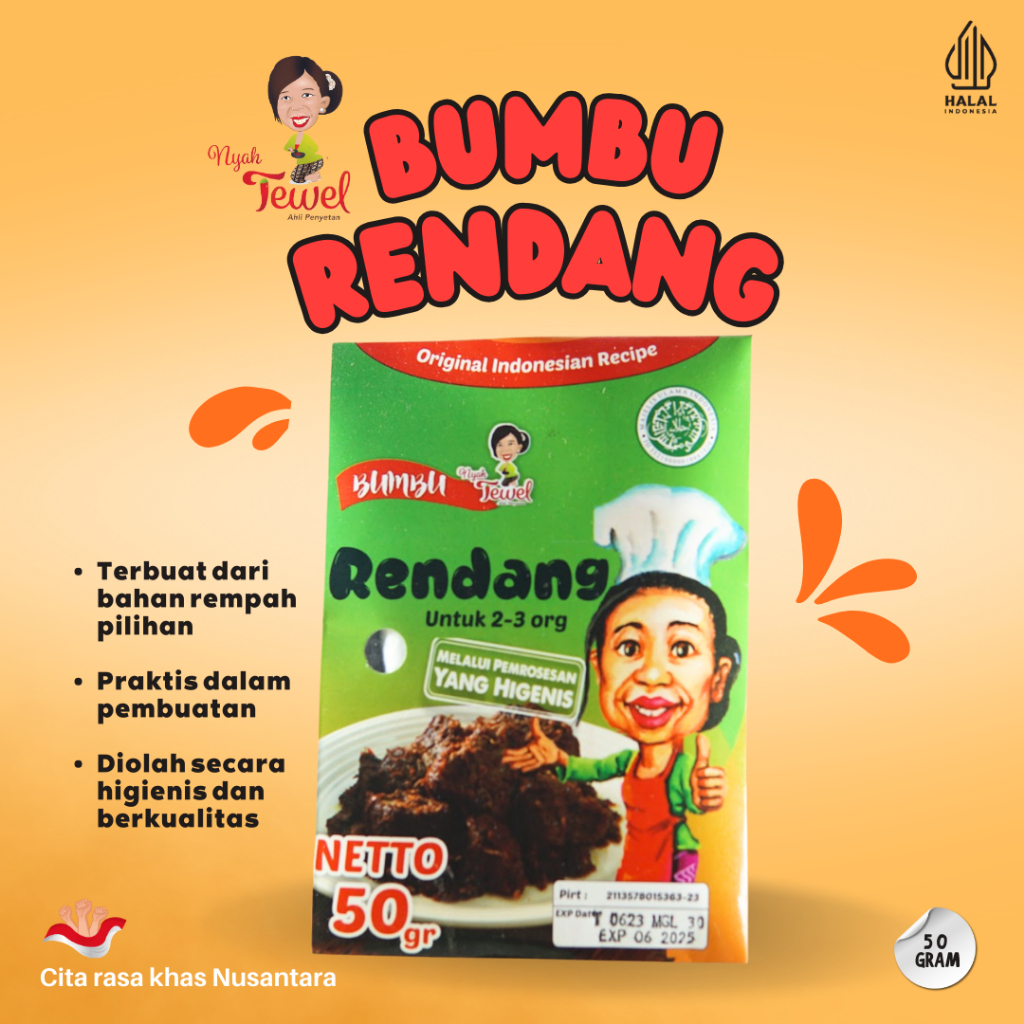Jual NYAH TEWEL - Bumbu Instan Rendang 50 Gr Homemade Tradisional Khas ...