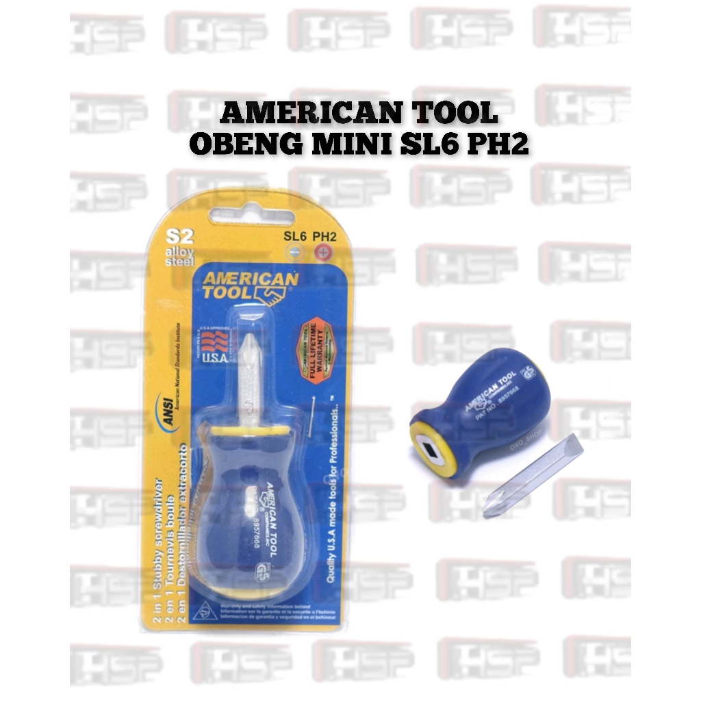 Jual American tool Obeng Mini Bolak Balik +- (min plus) | Shopee Indonesia