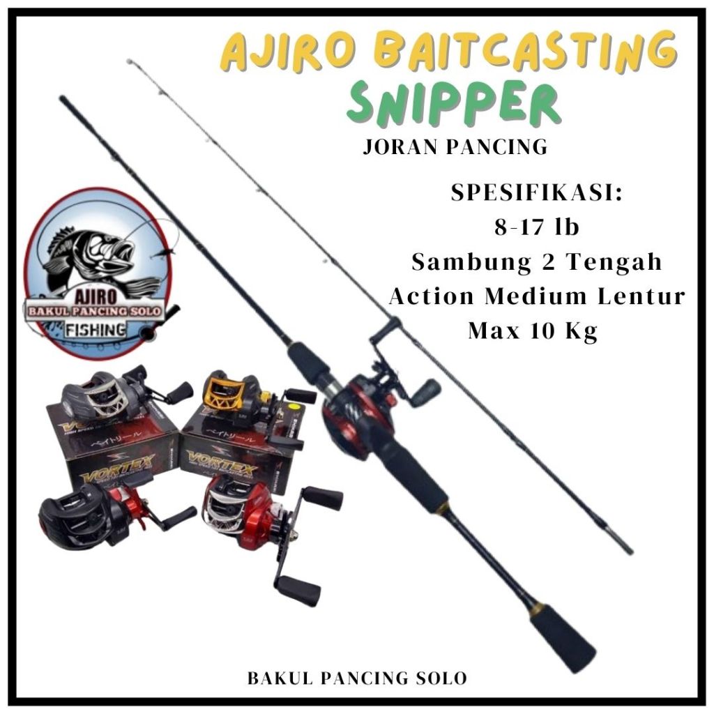 Jual satu set Bc casting drag 10 kg joran150 165 180 198 210 cm premium ...