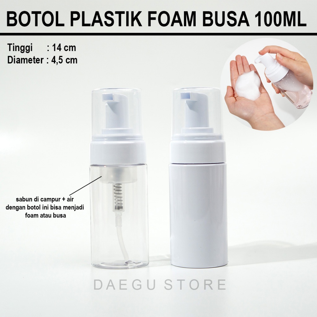 Jual Botol Foam 100ml Bahan Pet Plastik Sabun Pump Busa Foamer ...
