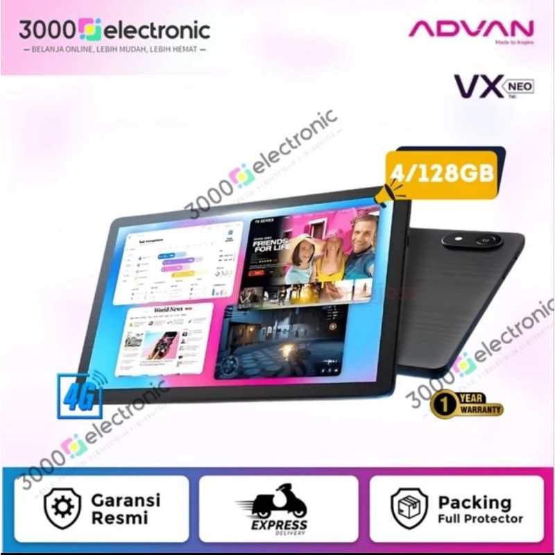 Jual Advan Tab VX NEO ram 4/128GB | Android 14, 10.1" IPS display | 6200mAh battery tablet ...
